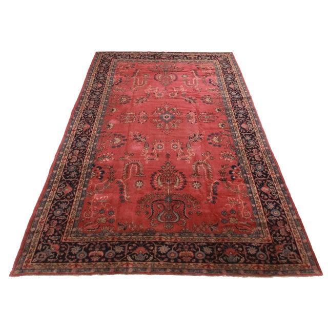 Antique Hand Knotted Wool Turkish Sparta Rug - 9′ × 15′ | Chairish