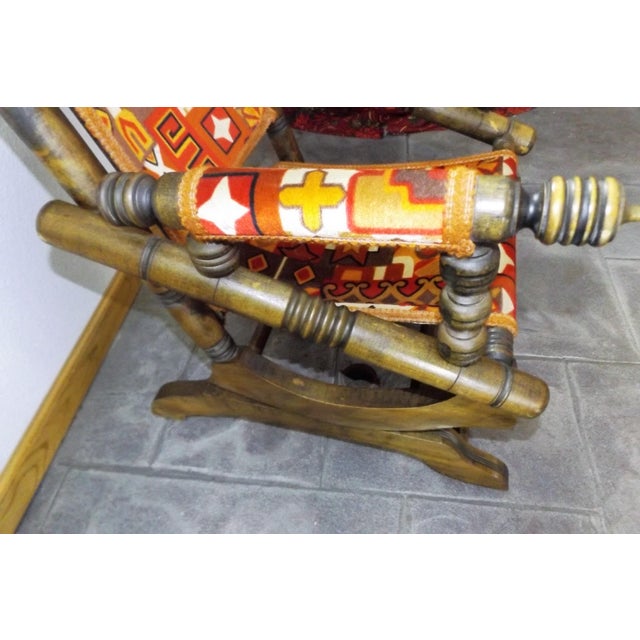 Vintage Platform Spring Rocking Chair | Chairish