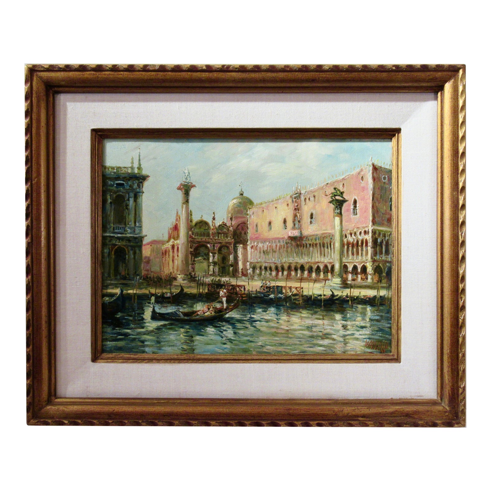 Marcello Vianello View Of Busy St. Mark'S Square With The Doge'S Palace ...