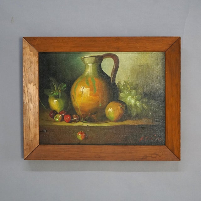 Antique Italian Oil Painting, Fruit Still Life, Circa 1930, Artist ...