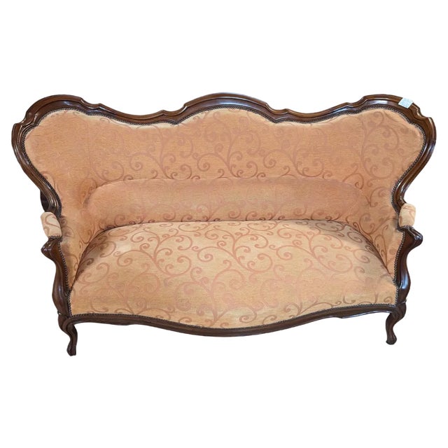 Napoleon III Style Sofa in Mahogany | Chairish