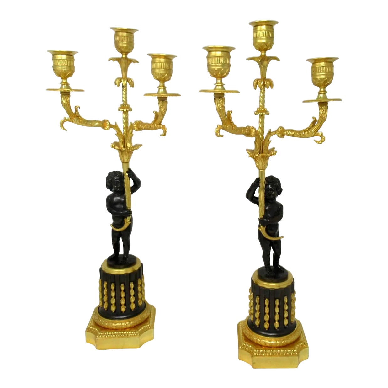 Pair French Regency Empire Ormolu Bronze Candelabra Pierre-Philippe ...