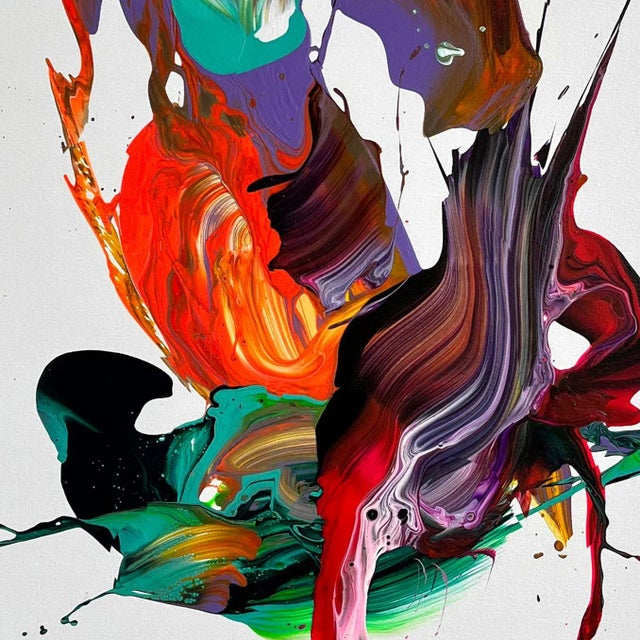 Contemporary Abstract Acrylic on Canvas Painting "Ambiguity" by ...