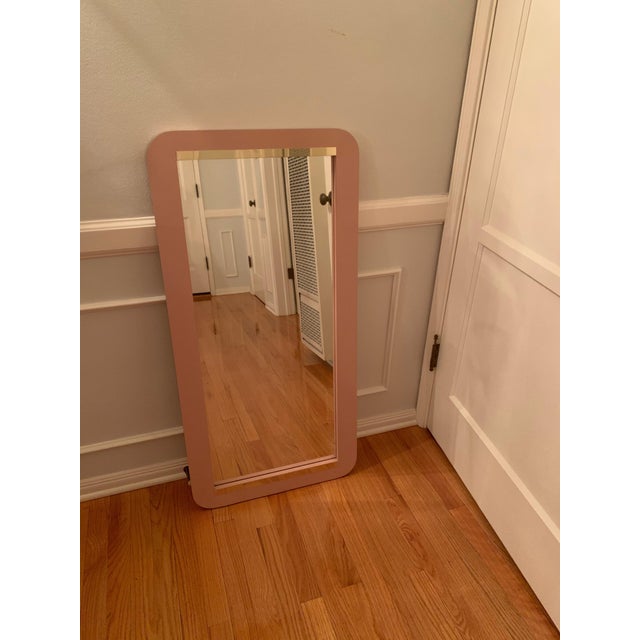 80s Pink Lacquer Blush and Gold Mirrors - Set of 2 | Chairish