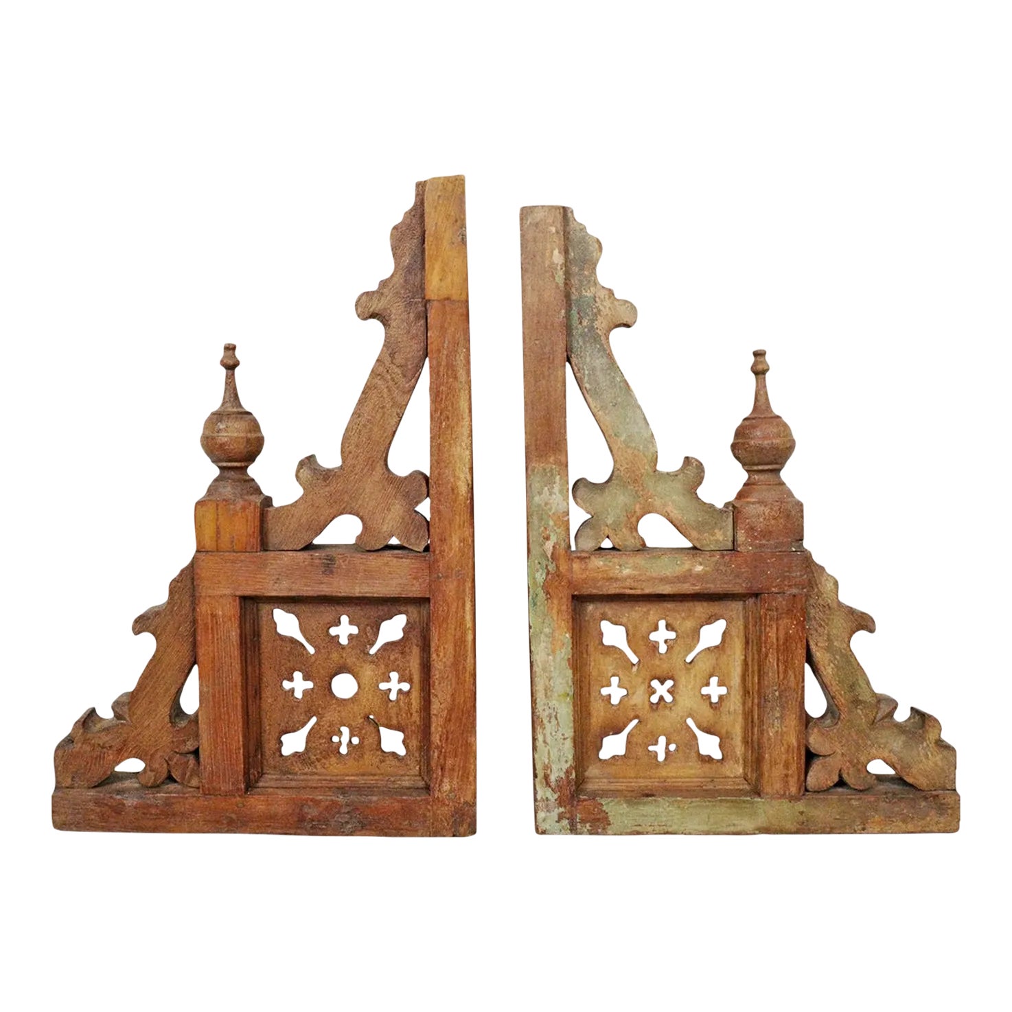 Pair of Antique Architectural Brackets | Chairish