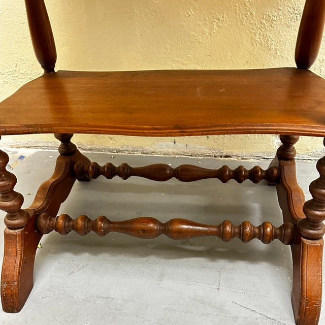 Antique Early 20th Century Two Tier Wood Barley Twist Legs Occasional ...