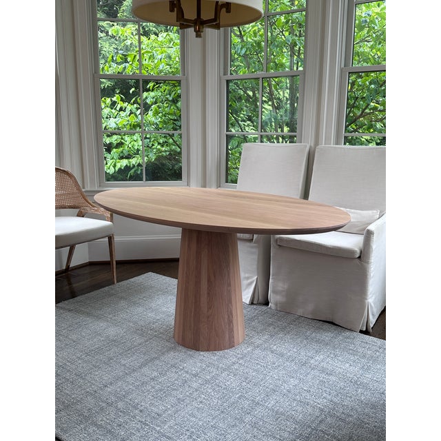 Custom Oval Table in White Oak | Chairish