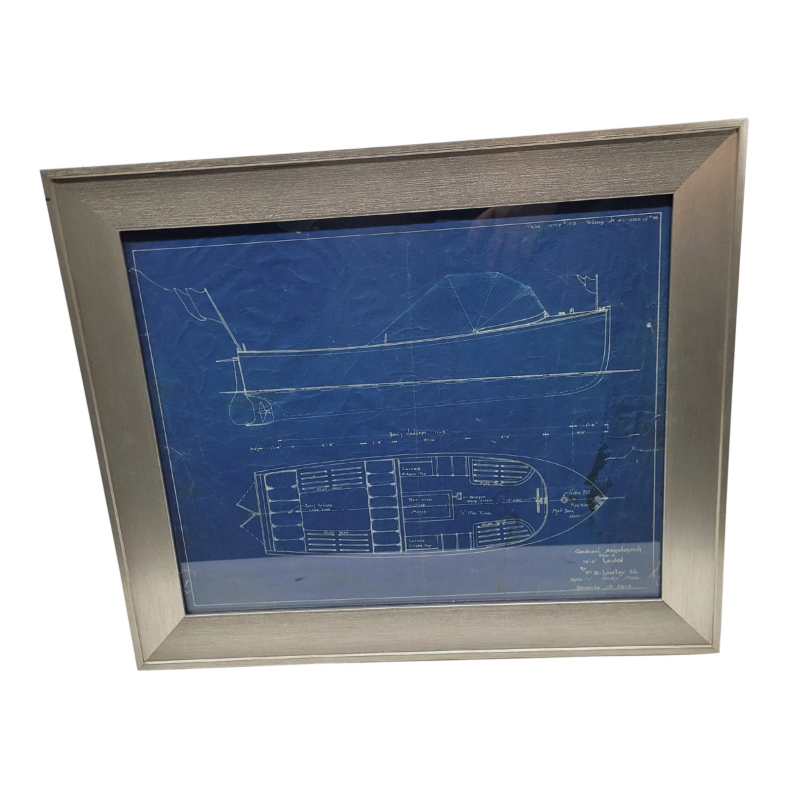 Original Boat Launch Blueprint from Frederick D. Lawley of Quincy ...