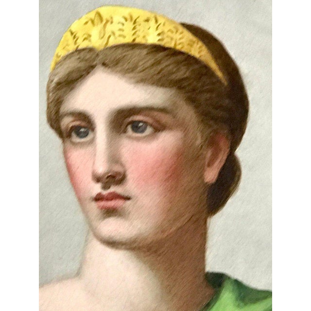 Antique English Grand Tour Portrait Plaques "Hera & Rhodus" - a Pair ...