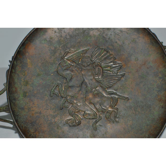 Maitland Smith Bronze Zeus Pegasus Footed Tazza Plate Handled Compote ...