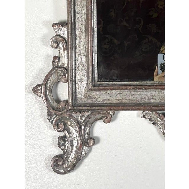 Italian Rococo Style Silver Gilt Mirror C. 1930's | Chairish