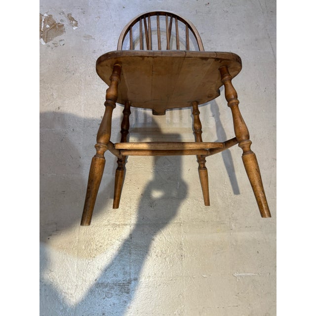 1970s American Arts and Crafts Oak Fiddleback Windsor Chair | Chairish