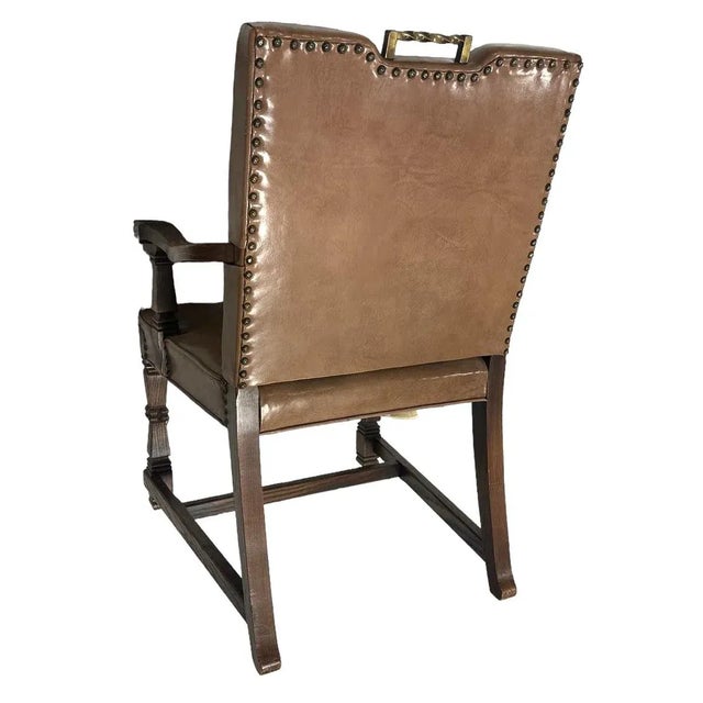Set of 6 Romweber Viking Oak Leather Upholstered Conference Room or ...