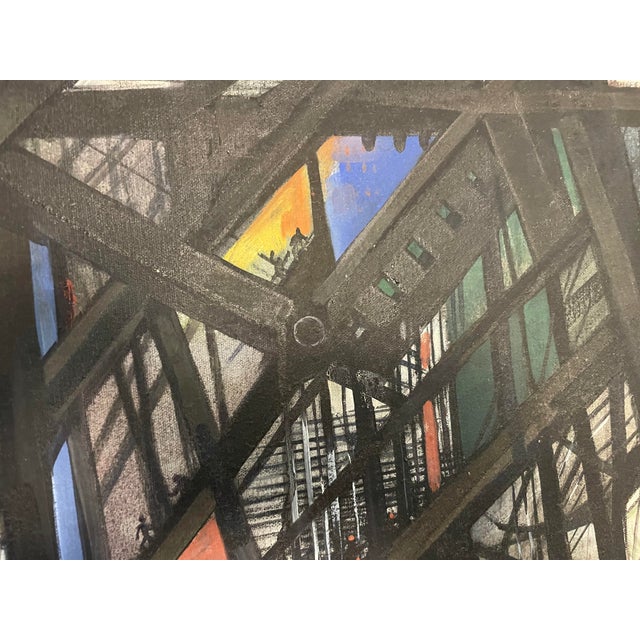 1966 20th Century Modern Abstract Expressionist Mixed Media on Canvas ...