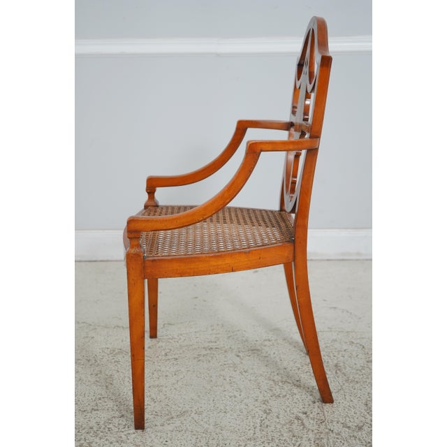 Antique Adam Paint Decorated Cane Seat Armchair | Chairish