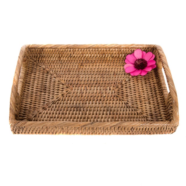 Artifacts Rattan Rectangular Tray | Chairish