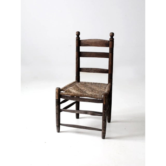 Antique Rush Seat Chair | Chairish