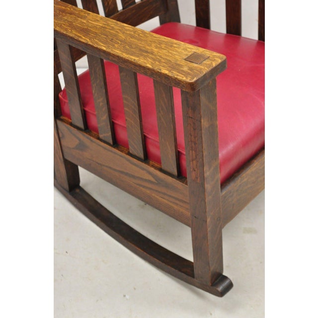 Early 1900s Mission Oak Arts & Crafts Stickley Jm Young Style Rocker ...