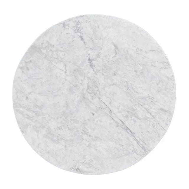 White Marble & Iron Hourglass Coffee Table | Chairish