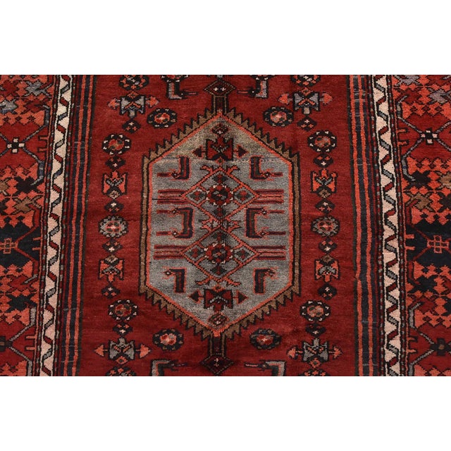 Vintage Tribal Rug 4’3” X 6’10” Red Wool Hand-Knotted Oriental Carpet ...