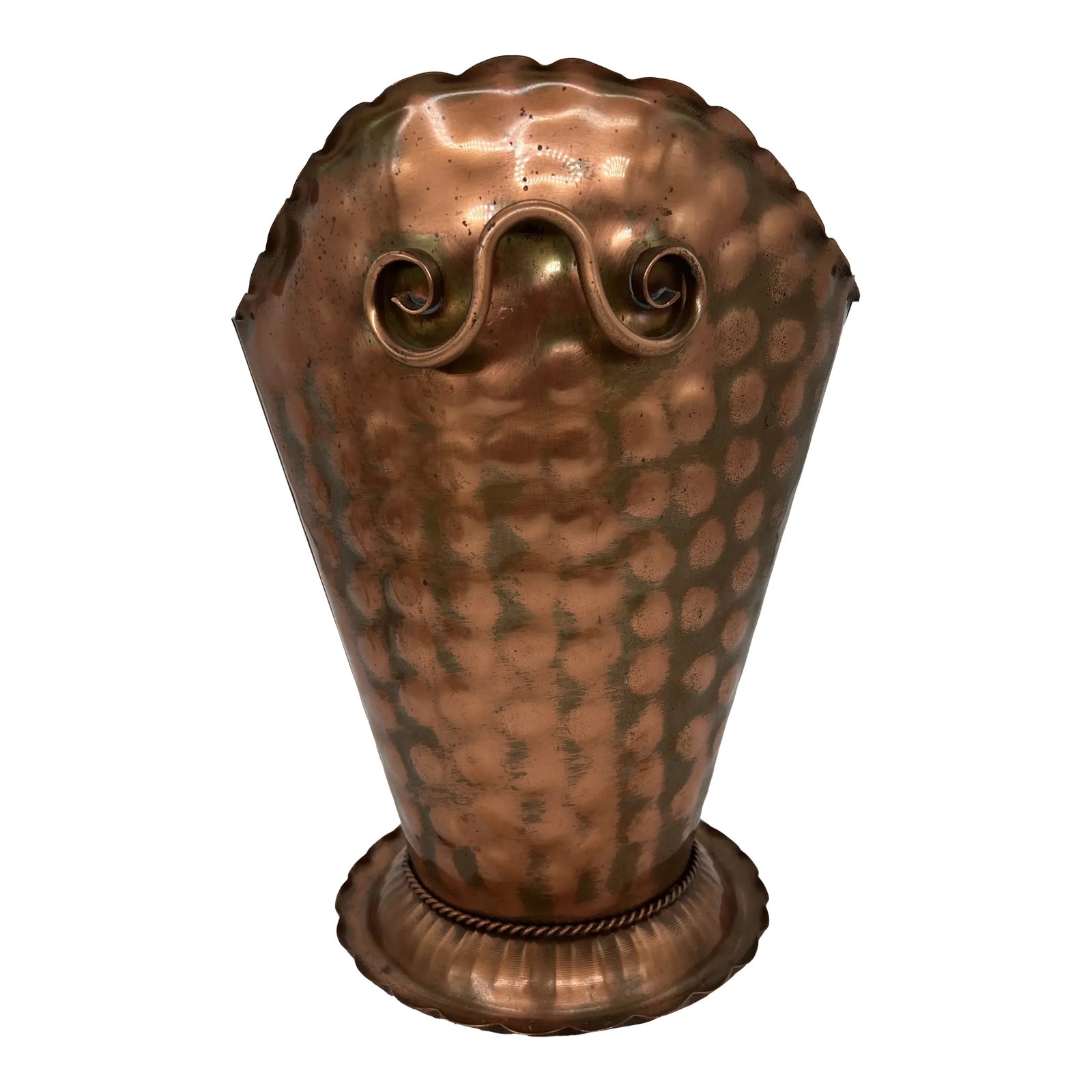 Vintage Gregorian Copper Hammered Vase | Chairish