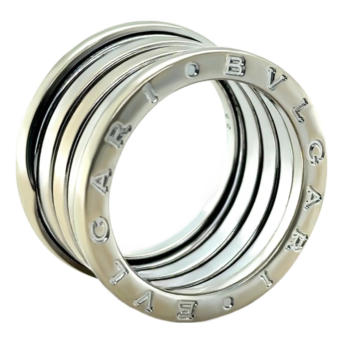 Bvlgari B.zero1 18ct White Gold 4-Band Ring 12.78g, Size 7.75 | Chairish