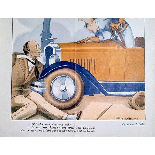 Jacques Leclerc, 1925 "Le Galant Pieton" Le Sourire Print Cover | Chairish