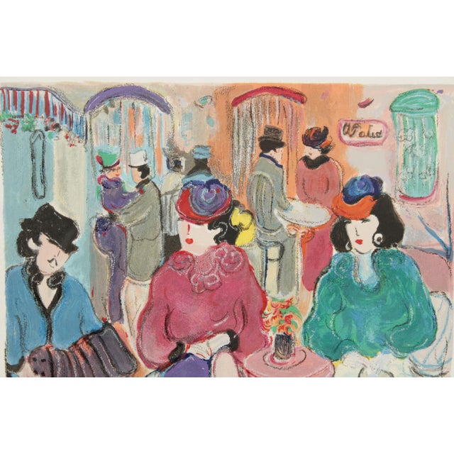 Mid 20th Century "In the Cafe" Serigraph Print by Zule Moskowitz | Chairish