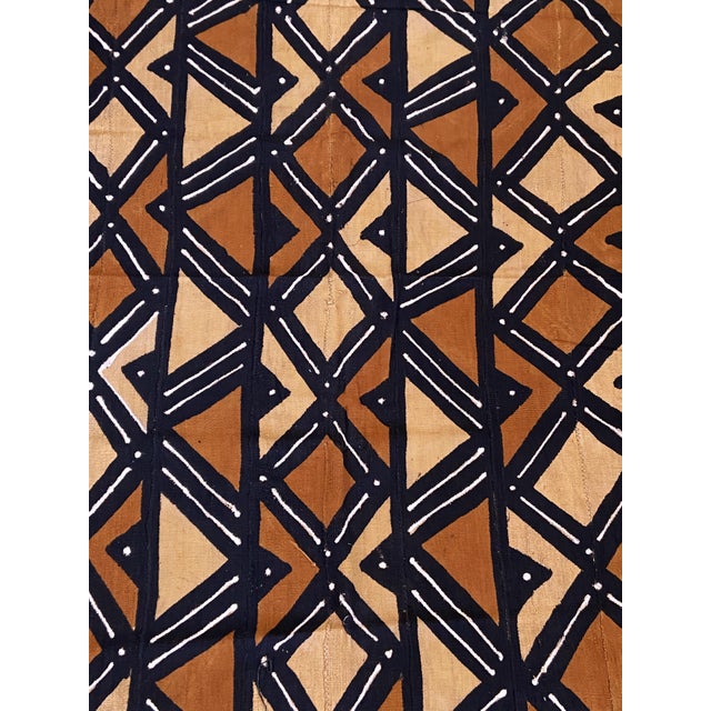 African Bogolan Cotton Mud Cloth Textile | Chairish