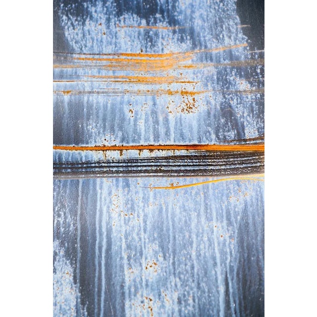 Blue Abstract Art, Industrial Art Print, 'Rust Marks' 24 X 36" Fine Art ...