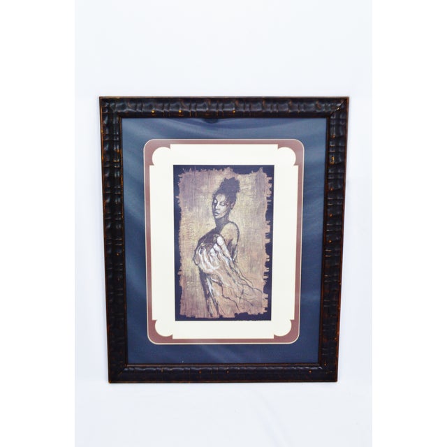 Contemporary "Woman" Framed & Matted Print | Chairish