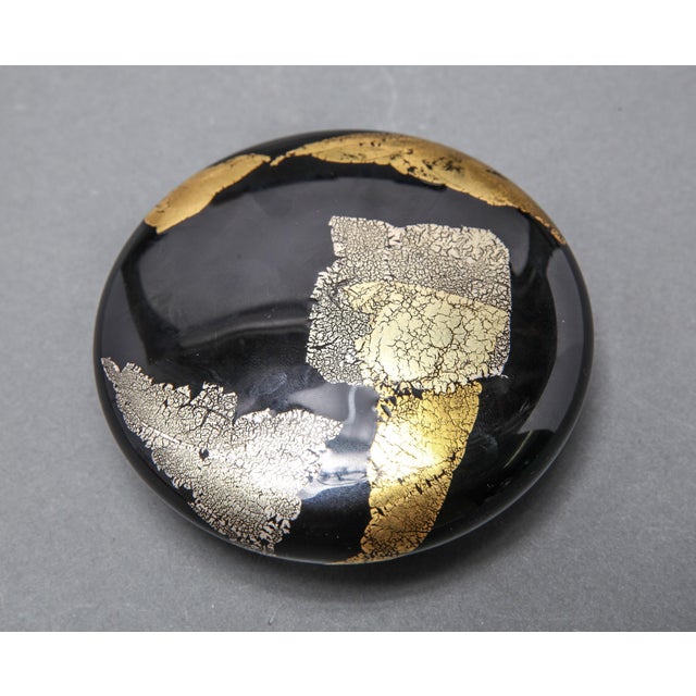 Randy Strong Abstract Modern Art Glass Paperweight | Chairish