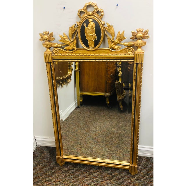 Vintage 1940s Roman Style Gilt Mirror | Chairish