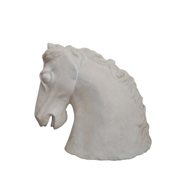 Large Vintage Horse Head Bust Sculpture, 1978 | Chairish