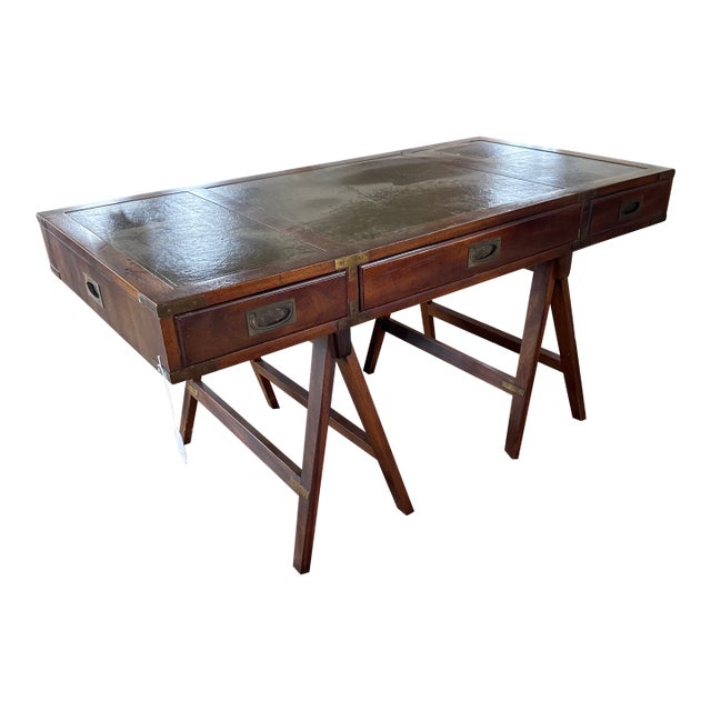 A 1970s Vintage Campaign Desk | Chairish
