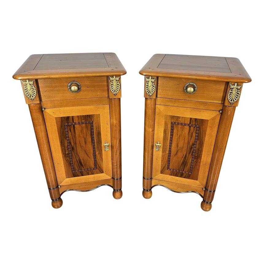 Vintage French Ehalt Nightstands, Set of 2 | Chairish
