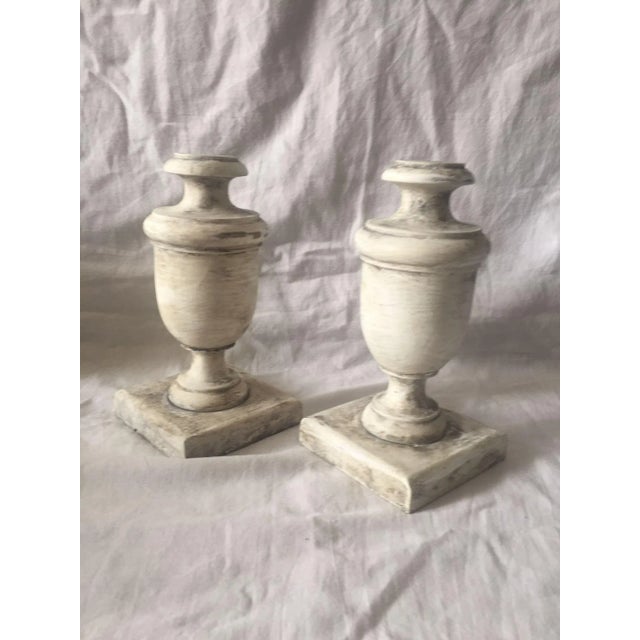 Set of Two Italian Bases in Hand-Carved Wood, Lacquered in Shades of ...