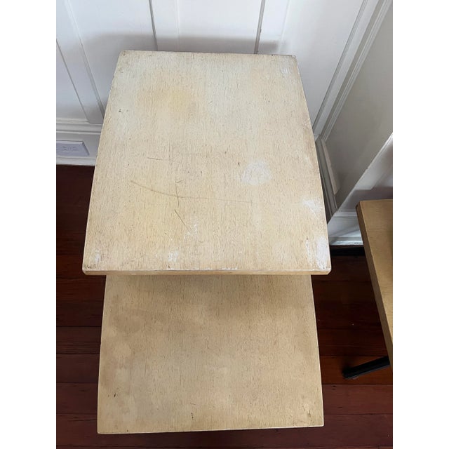 1960s Pair of Atomic Mid-Century Modern Telephone Tables | Chairish