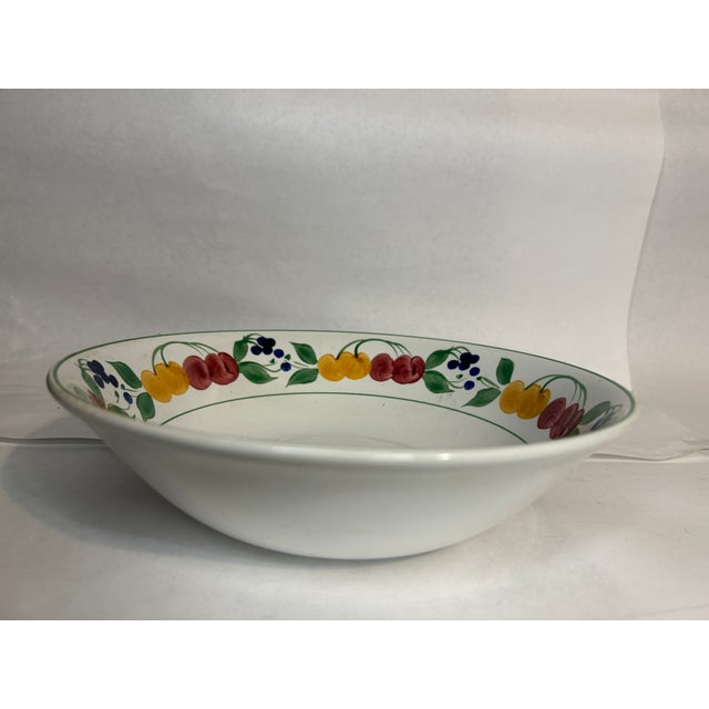 Vintage Alfred Clough Ltd Bone White Ironstone Bowl - "Cherry" Hand ...