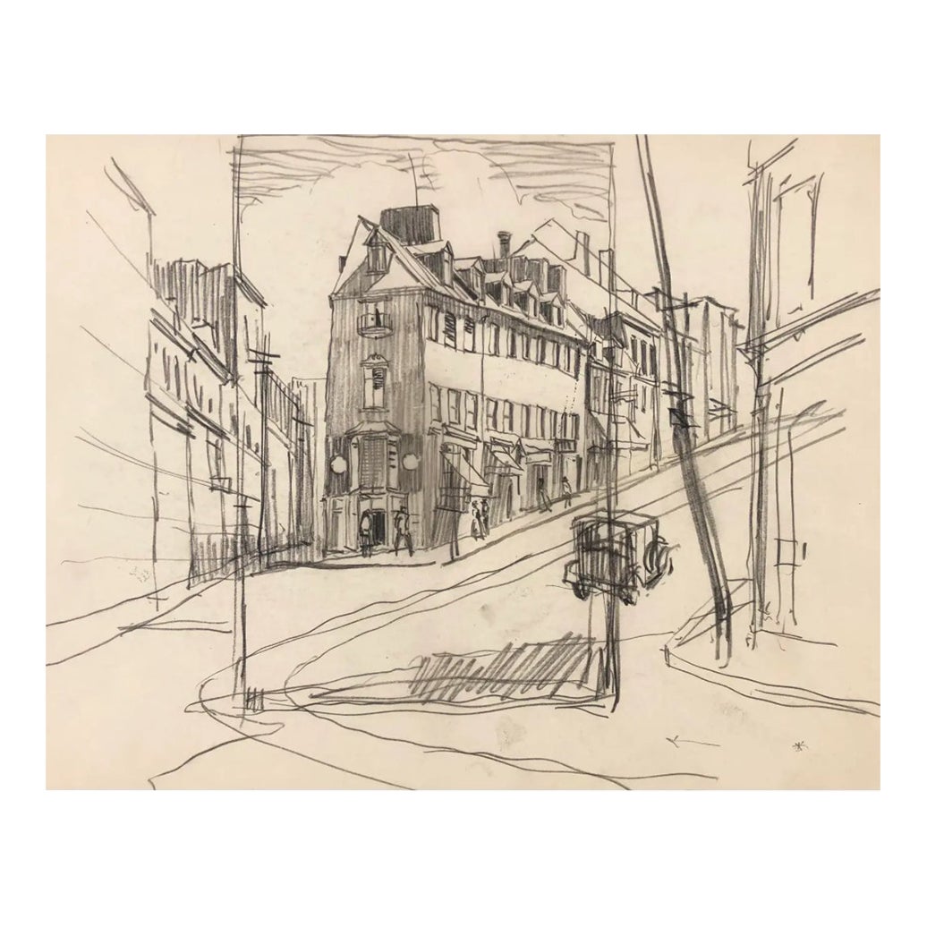 1930s Norman Kent City Drawing | Chairish