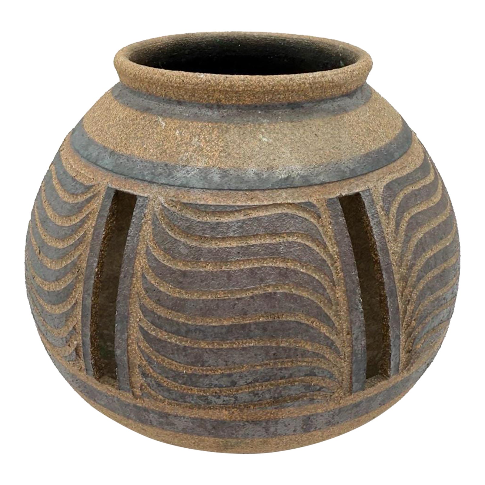 1970s Larry & Terry Brown Oregon Stoneware Studio Pottery Sgraffito ...