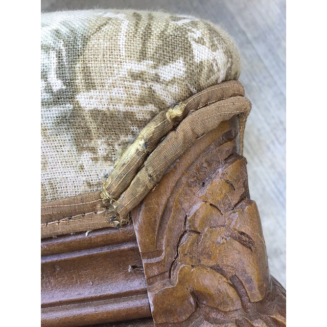 Vintage Bench French Louis XV Style Wood Carved Footstool French ...