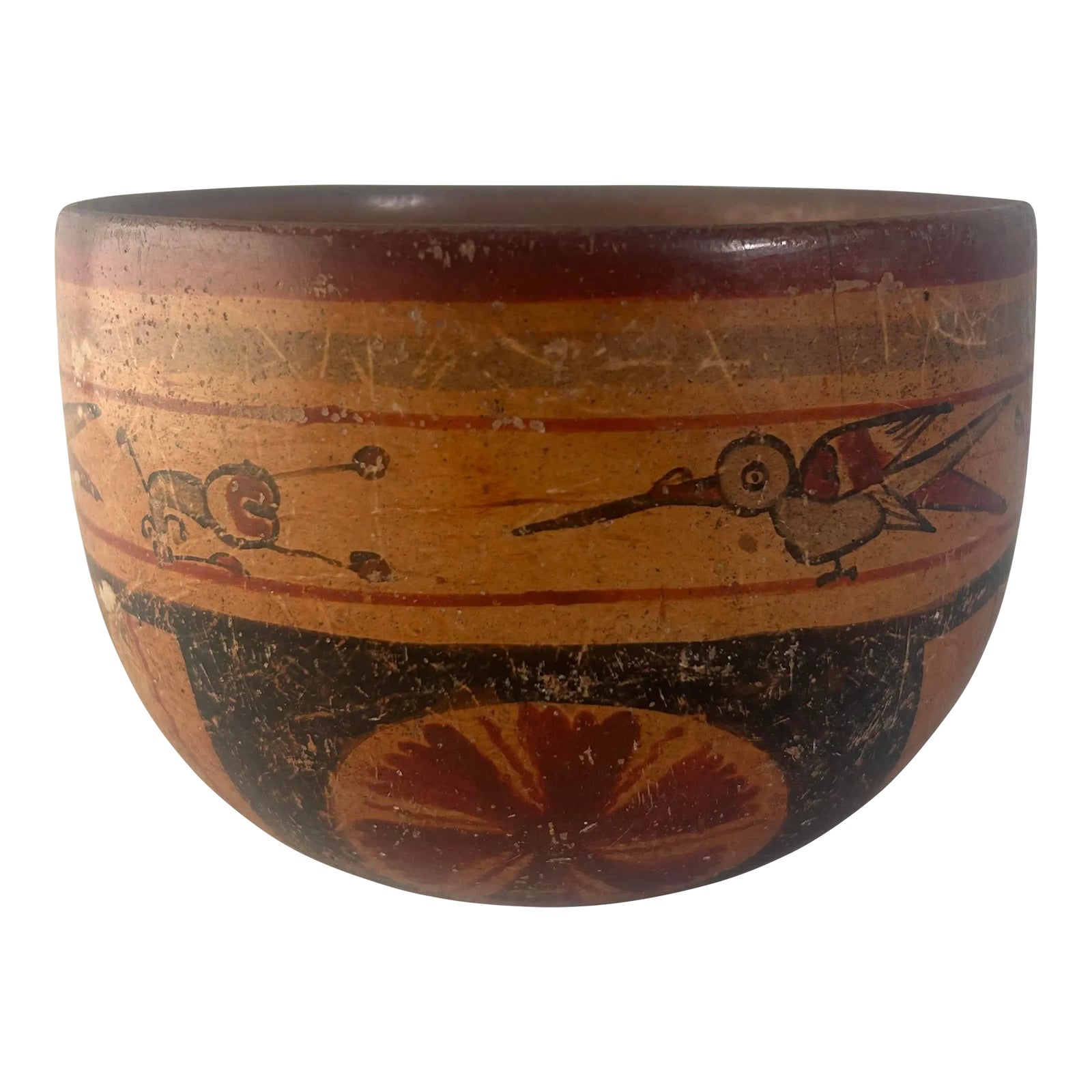 Mayan Polychrome Bowl With Flora and Fauna Motif, Late Classic, Circa ...