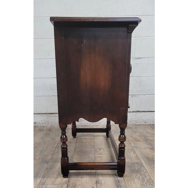 Vintage Victorian Jacobean Style Sideboard Buffet Server Cabinet | Chairish