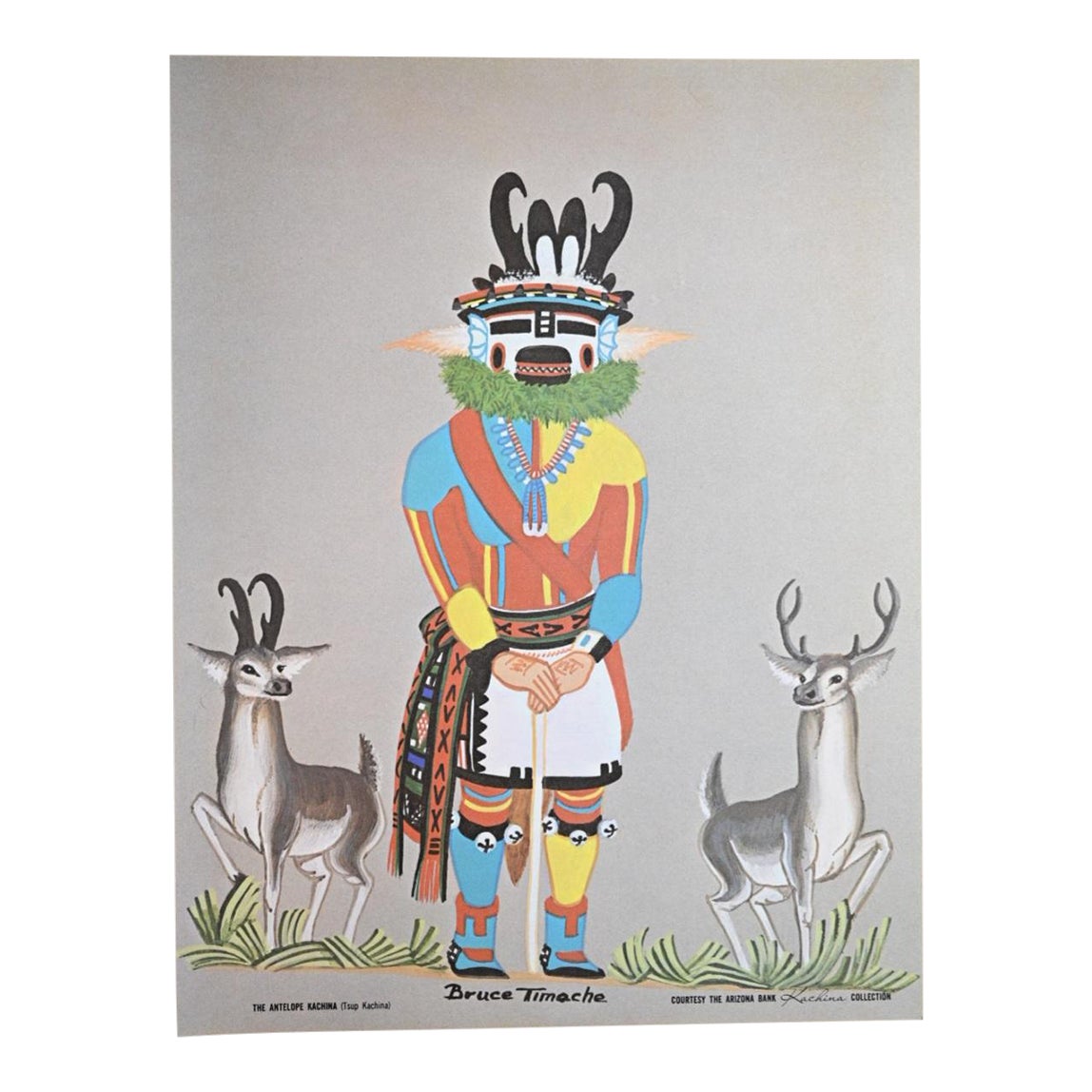 Mid 20th Century Vintage Bruce Timache "The Antelope Kachina" (Tsup ...