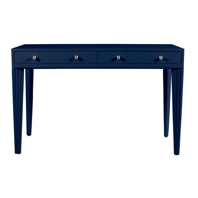 Barcelona Desk - Navy Blue | Chairish