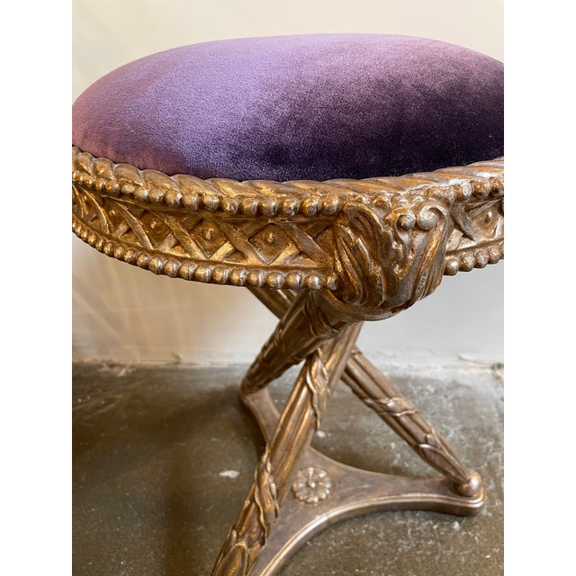 Nancy Corzine Torch Vanity Stool | Chairish
