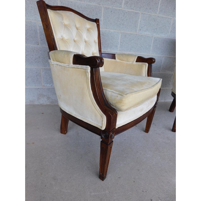 Fairfield Regency Tufted Back Club Accent Arm Chairs - a Pair | Chairish