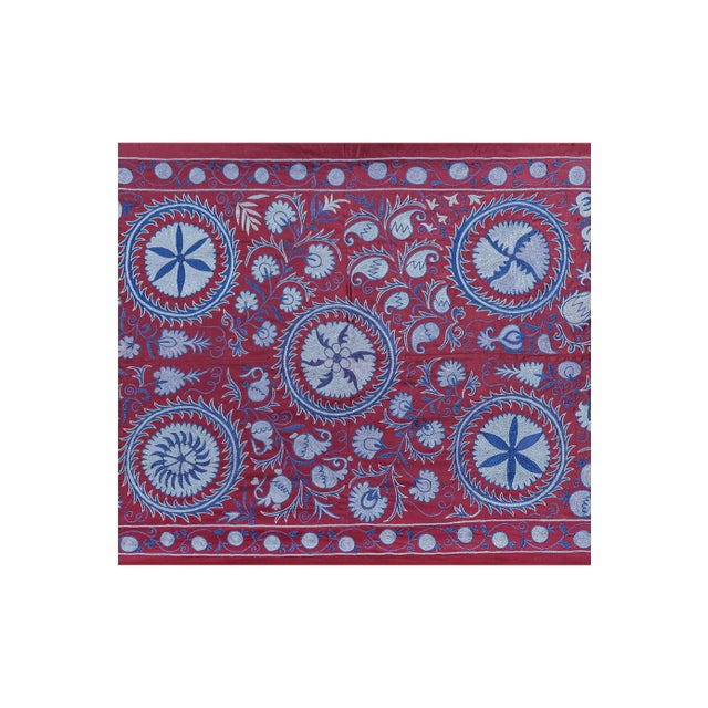 Uzbek Silk Suzani Wall Decor | Chairish