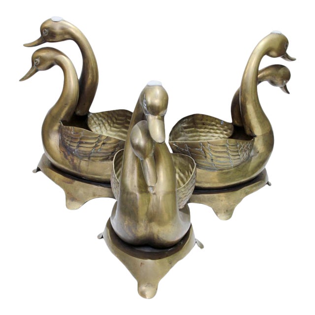 1960s Brass Swan Coffee Table Base | Chairish